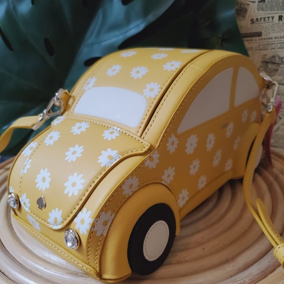 kate spade | Bags | Nwt Kate Spade Beep Beep Yellow Daisy Beetle Bug ...